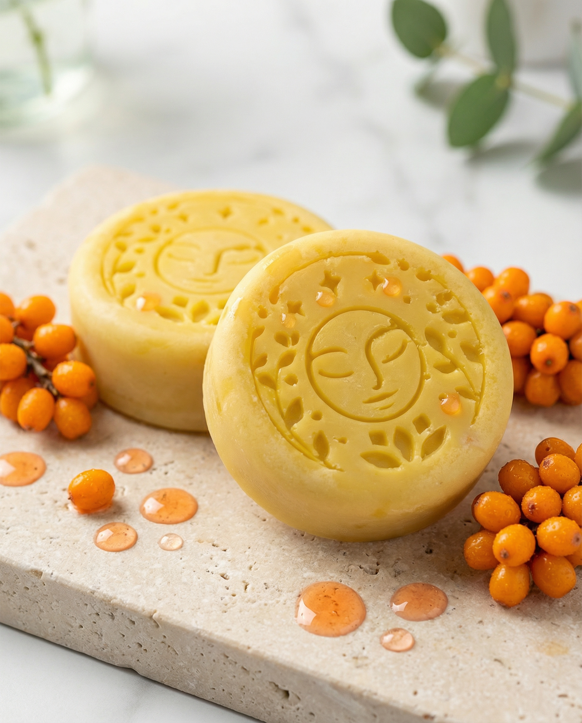 Celeste Facial Soap | Tea tree and Sea Buckthorn oil – Aroma Mora